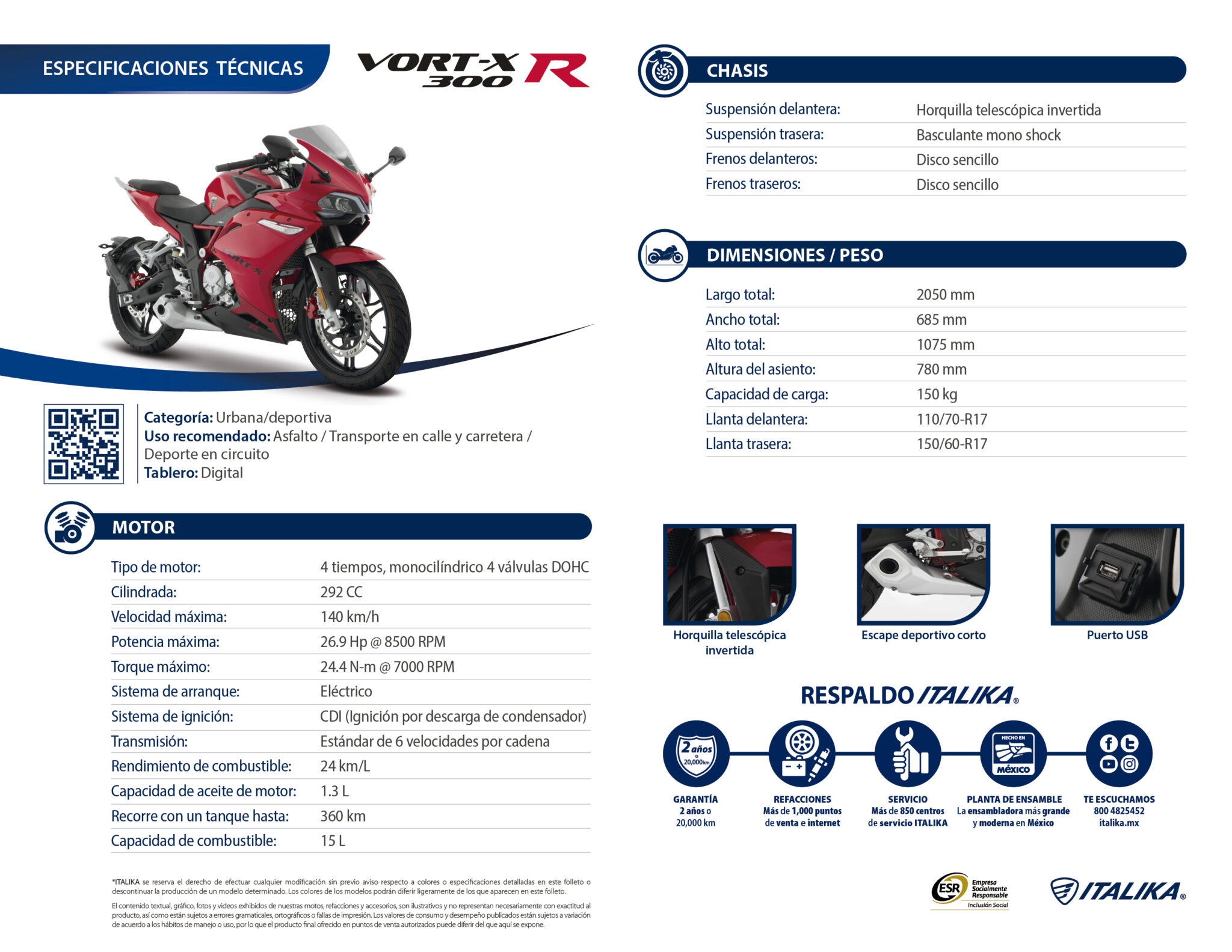 Nueva Vort-X 300R de ITALIKA